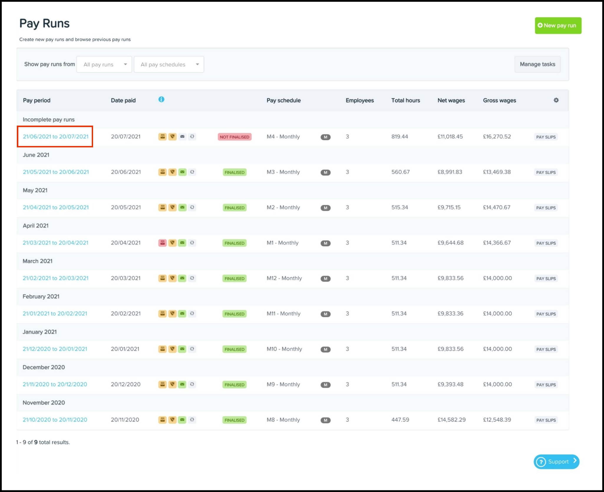 Exporting a Pay Run – Your Payroll (UK)