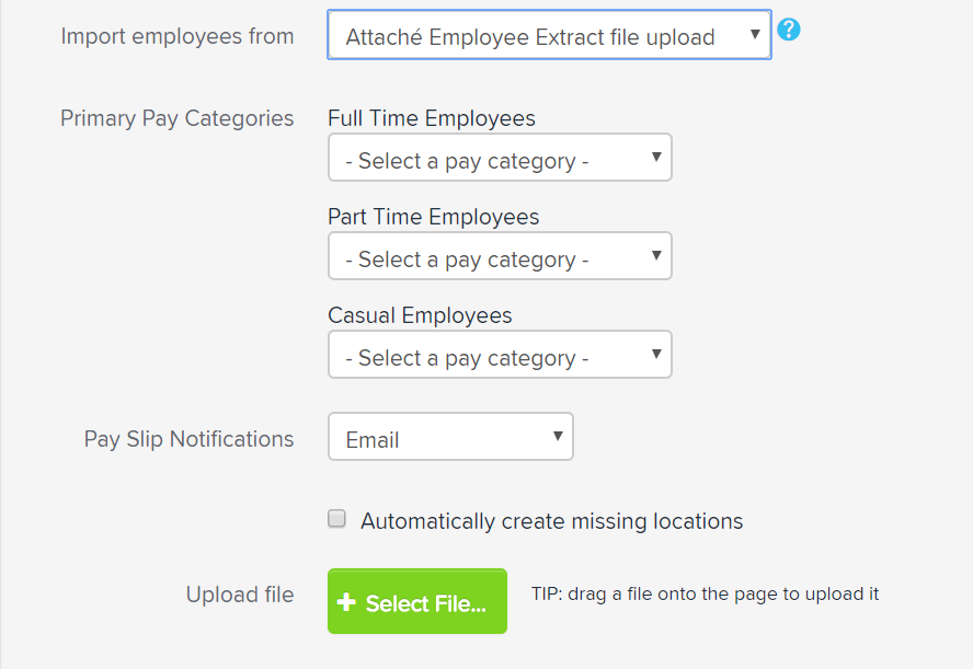 Importing Employees from Attache – Your Payroll (SG)