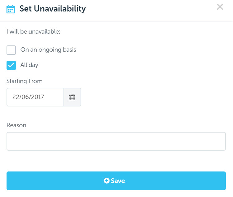 Setting Unavailability – Your Payroll (UK)