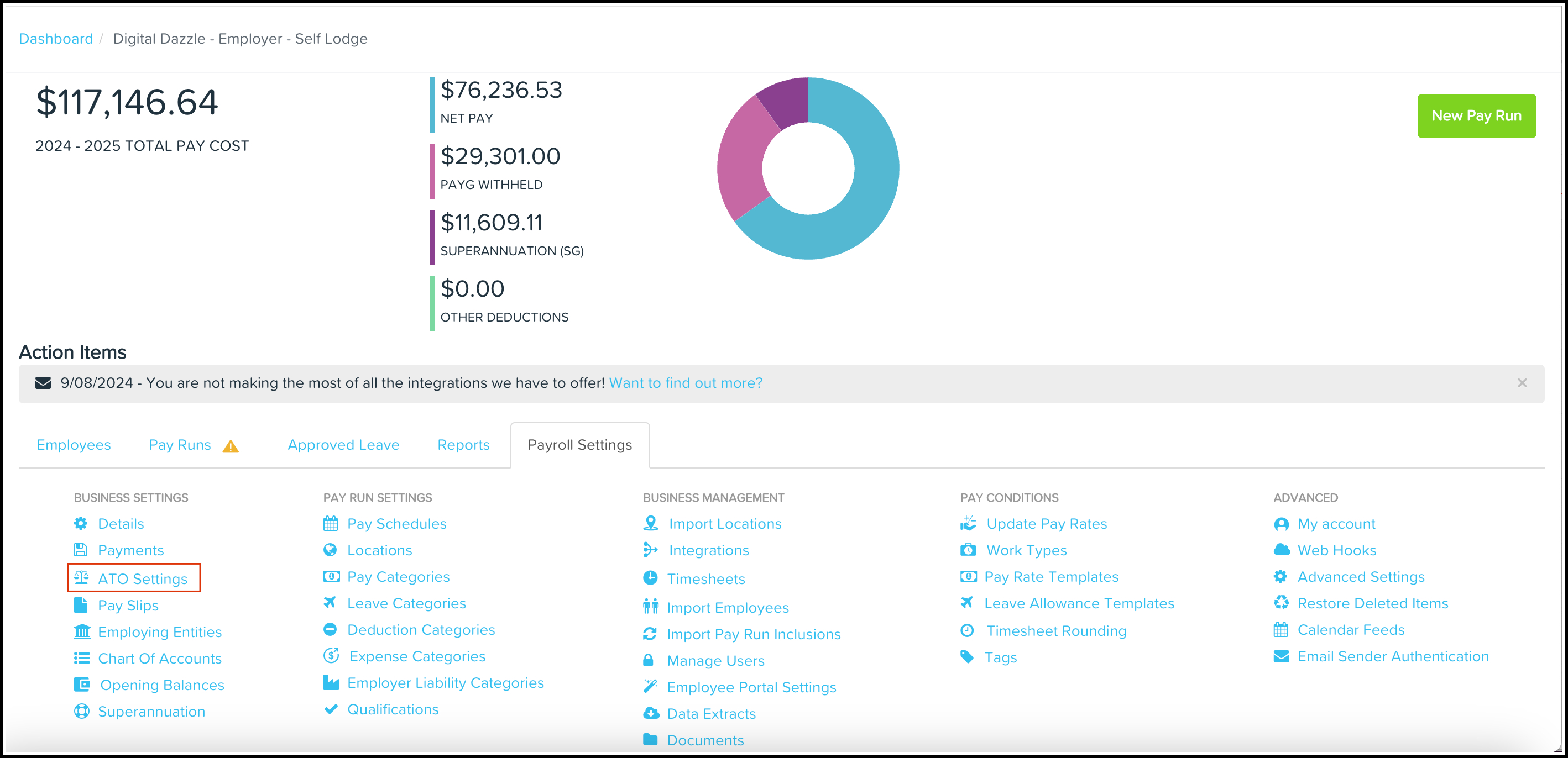 How do I enable the ATO integration for super stapling? – Your Payroll (AU)