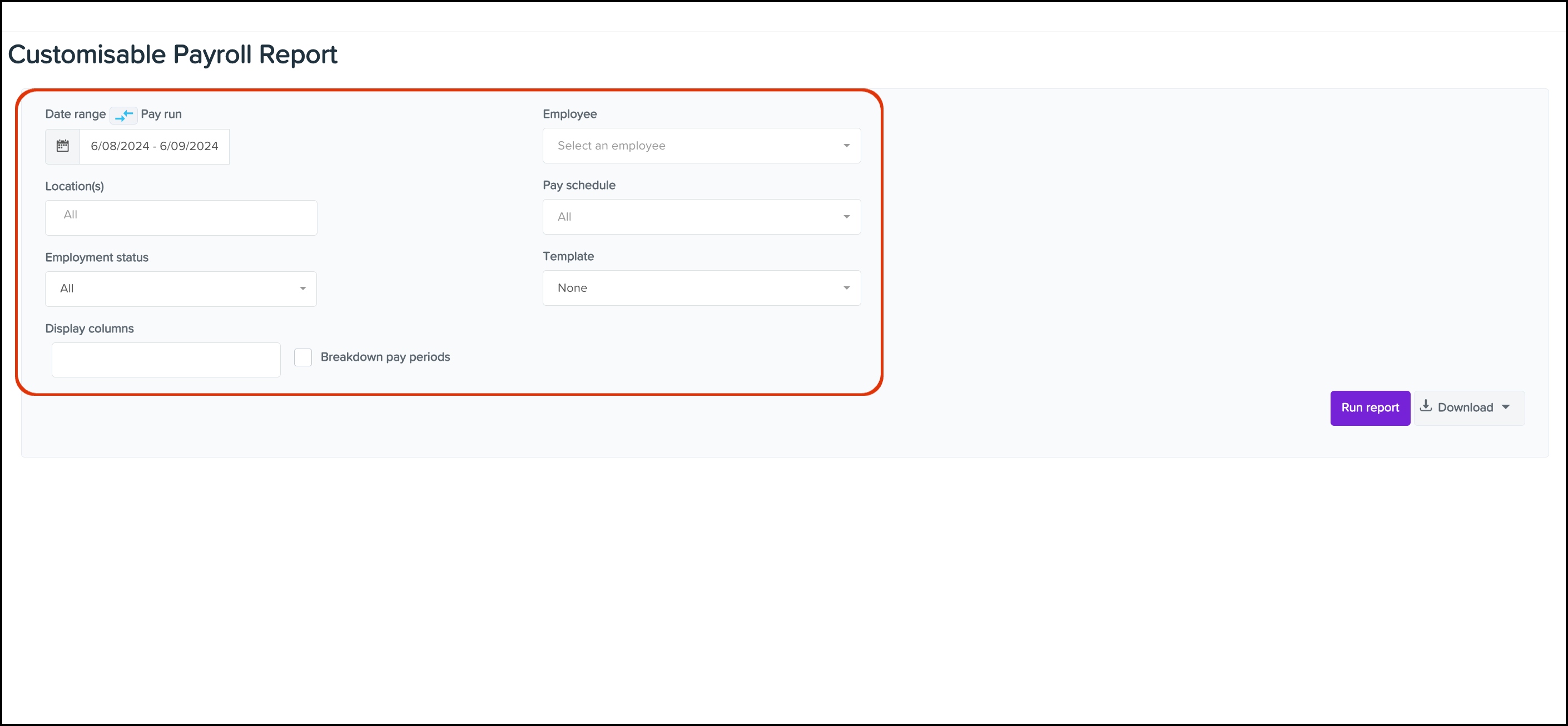 Create and download a custom report – Your Payroll (NZ)