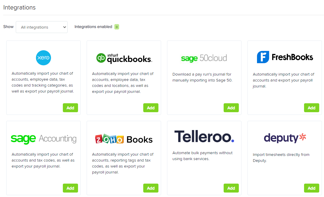 Integrations Page – Your Payroll (UK)