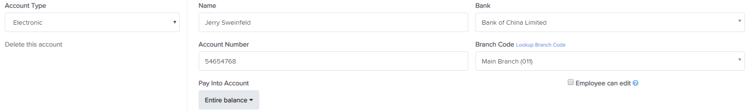 Manage Employee Bank Accounts – Your Payroll (SG)