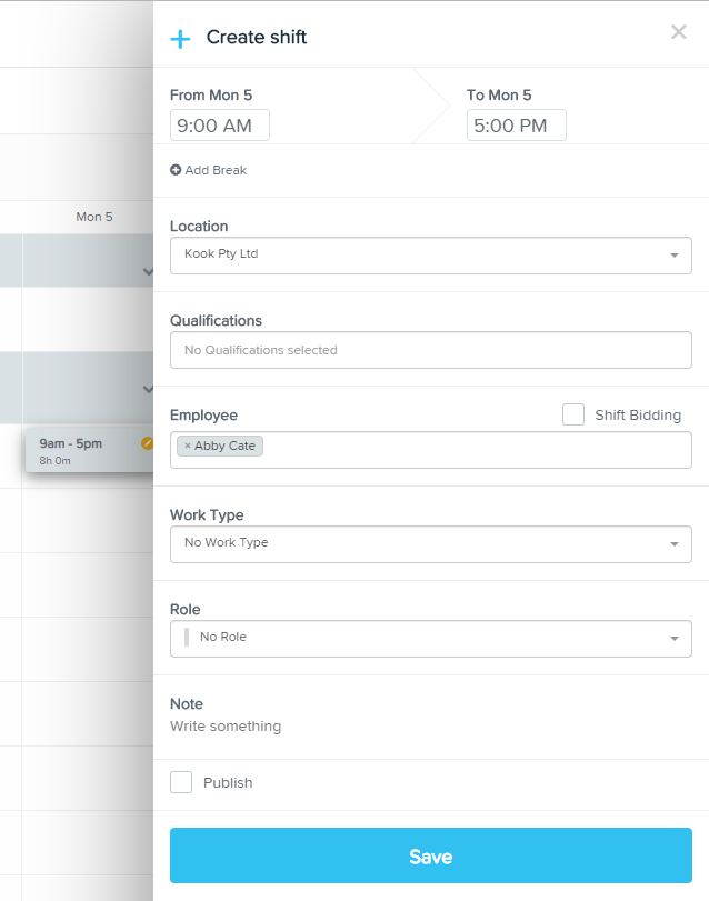 Creating and Editing Employee Shifts – Your Payroll (UK)