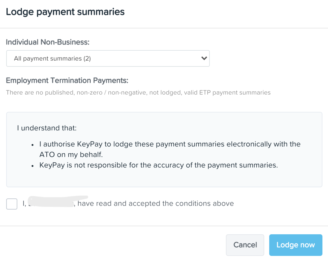Electronic lodgement of Payment Summary Annual Report – Your Payroll (AU)