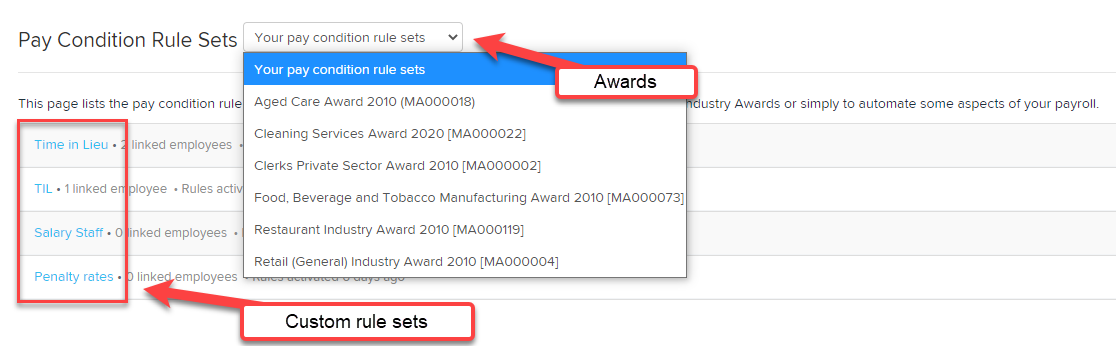 Rule Sets - Overview and FAQ's – Your Payroll (AU)