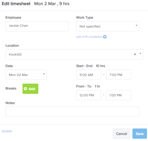 Creating Timesheets on Behalf of Employees – Your Payroll (MY)
