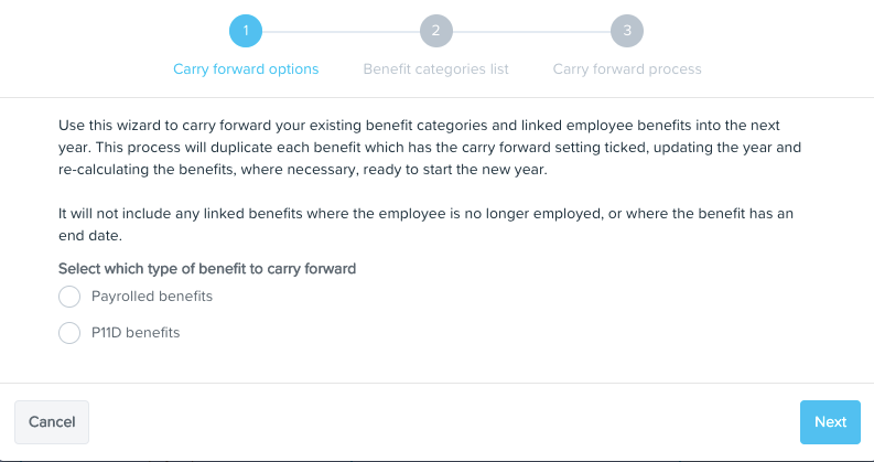 Carry Forward Wizard – Your Payroll (UK)