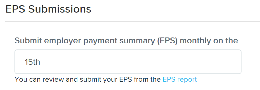 EPS - Employer Payment Summary – Your Payroll (UK)