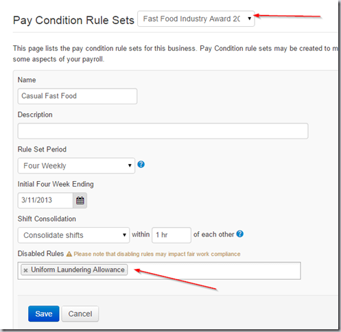 Disabling Rules in Pay Condition Rule Sets – Your Payroll (UK)