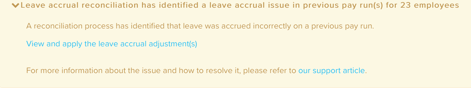Leave Accrual Adjustment Tool – Your Payroll (AU)