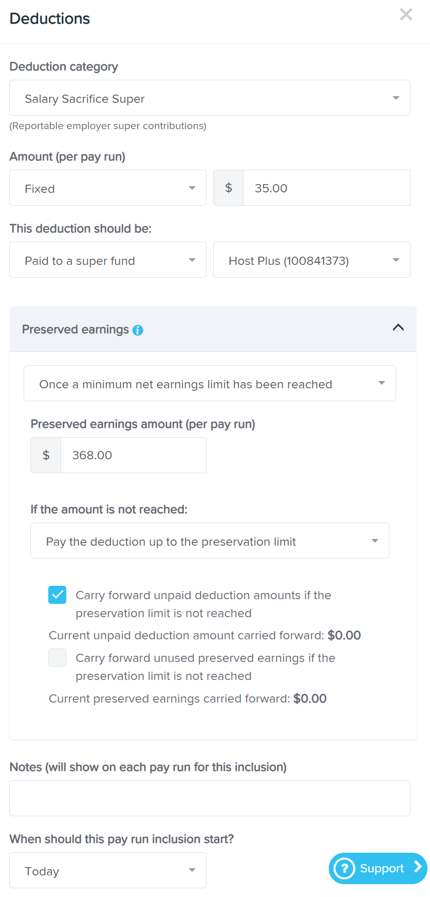 Setting up Pay Run Inclusions – Your Payroll (NZ)