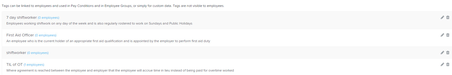 Managing Employee Tags – Your Payroll (AU)