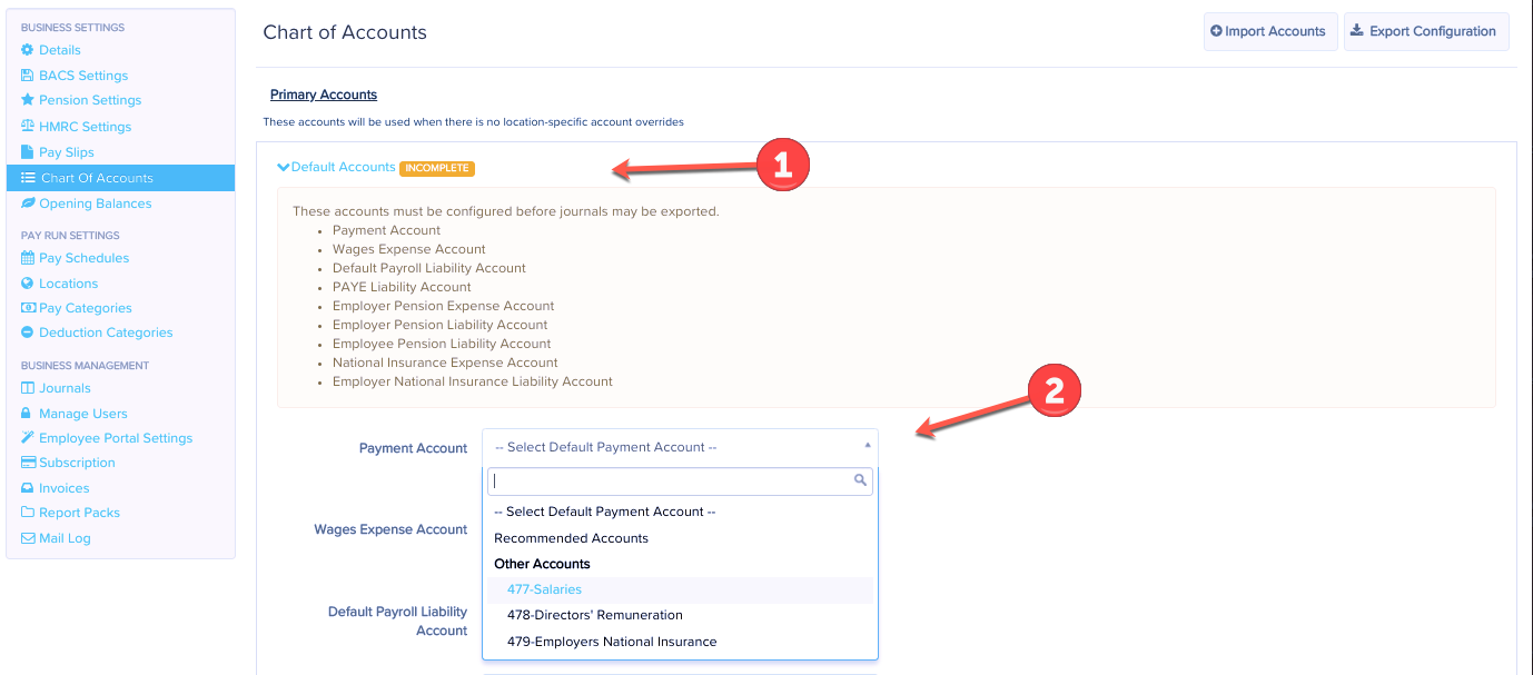 Exporting Journals to your Accounting System with Director Pays – Your Payroll (UK)