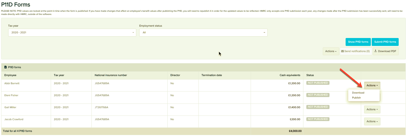 P11Ds – Your Payroll (UK)