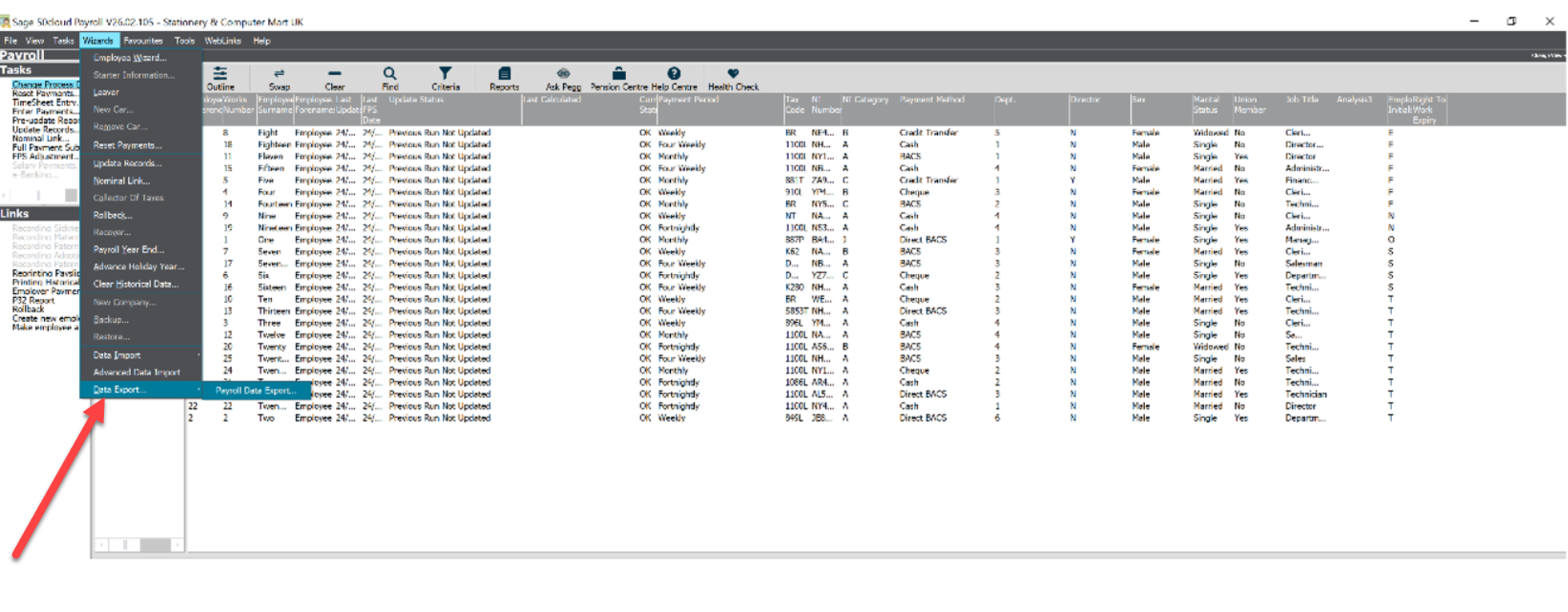 Importing Sage 50 Files – Your Payroll (UK)