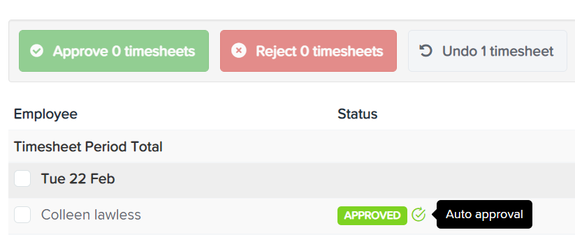Automatically approving timesheets that match the roster – Your Payroll (AU)