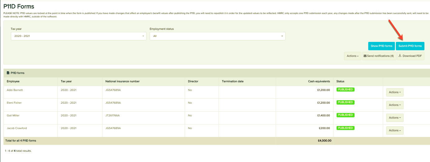 P11Ds – Your Payroll (UK)