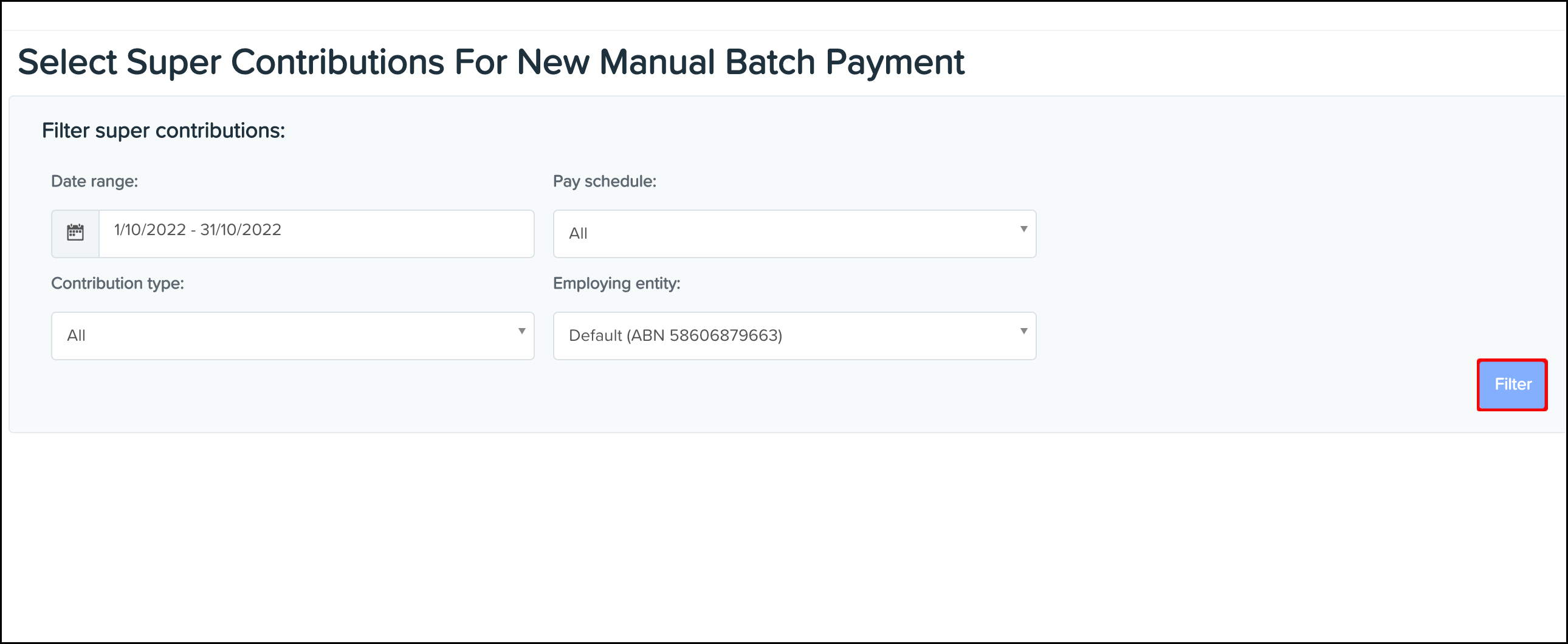 How to create a super batch – Your Payroll (AU)