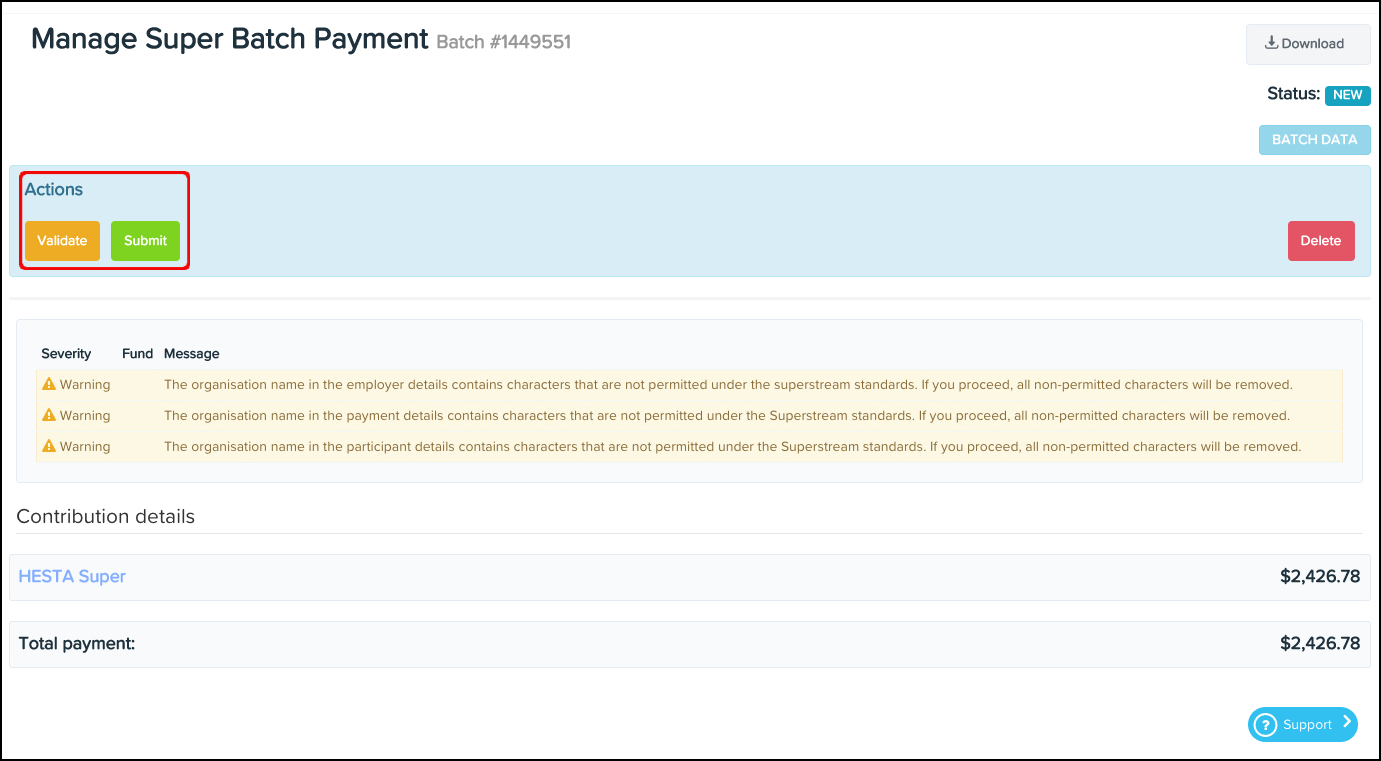 How to create a super batch – Your Payroll (AU)