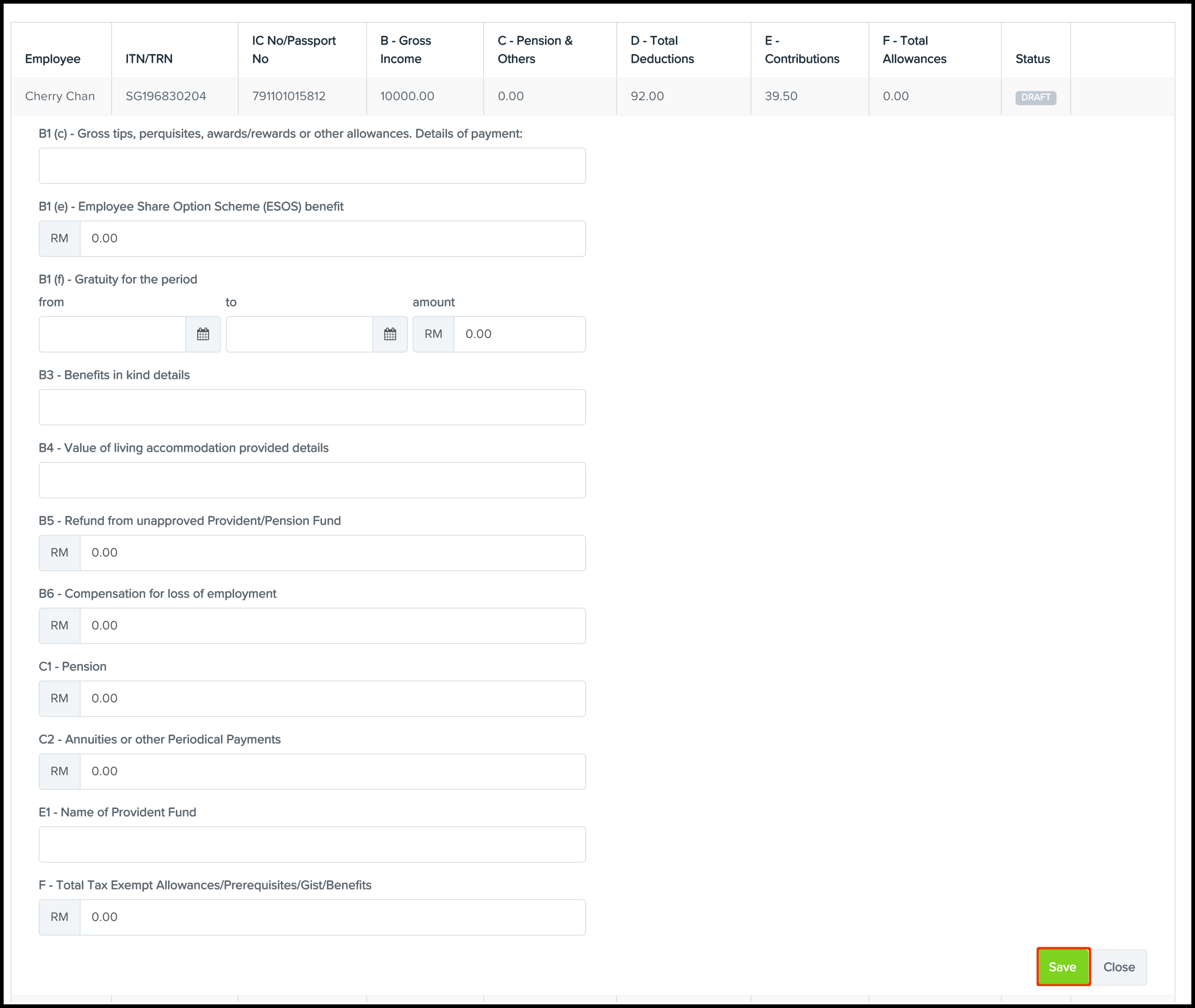 EA Form Report – Your Payroll (MY)