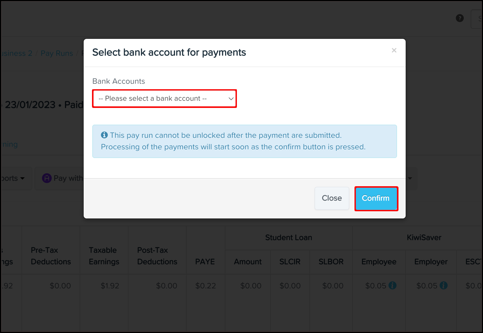 Guide to Akahu Payment integration – Your Payroll (NZ)