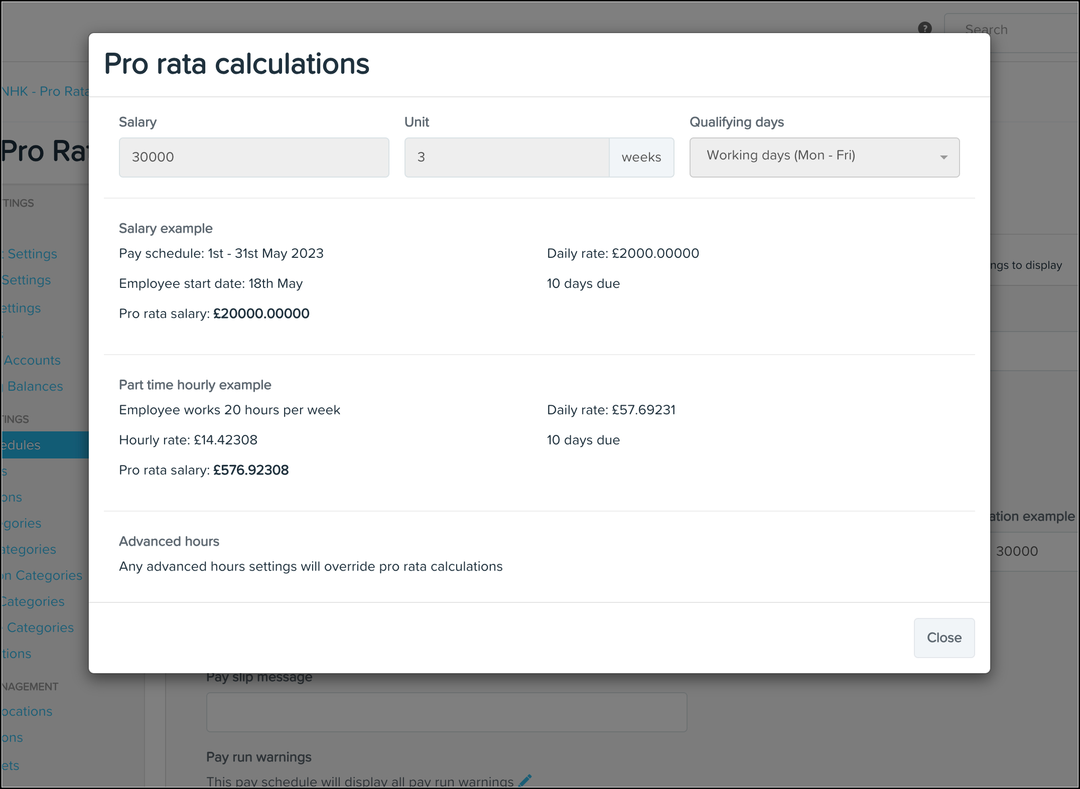 Pro rata calculations for starters and leavers – Your Payroll (UK)