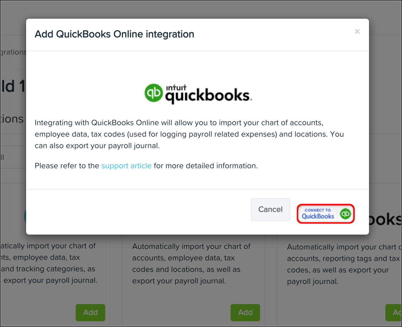 QuickBooks Online integration – Your Payroll (SG)