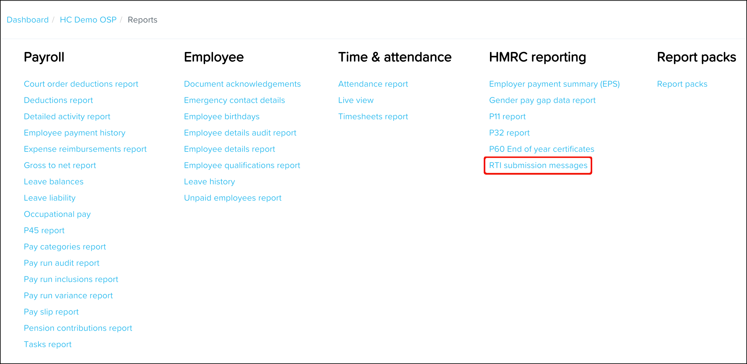 RTI Submission Messages and FPS Audit Report – Your Payroll (UK)