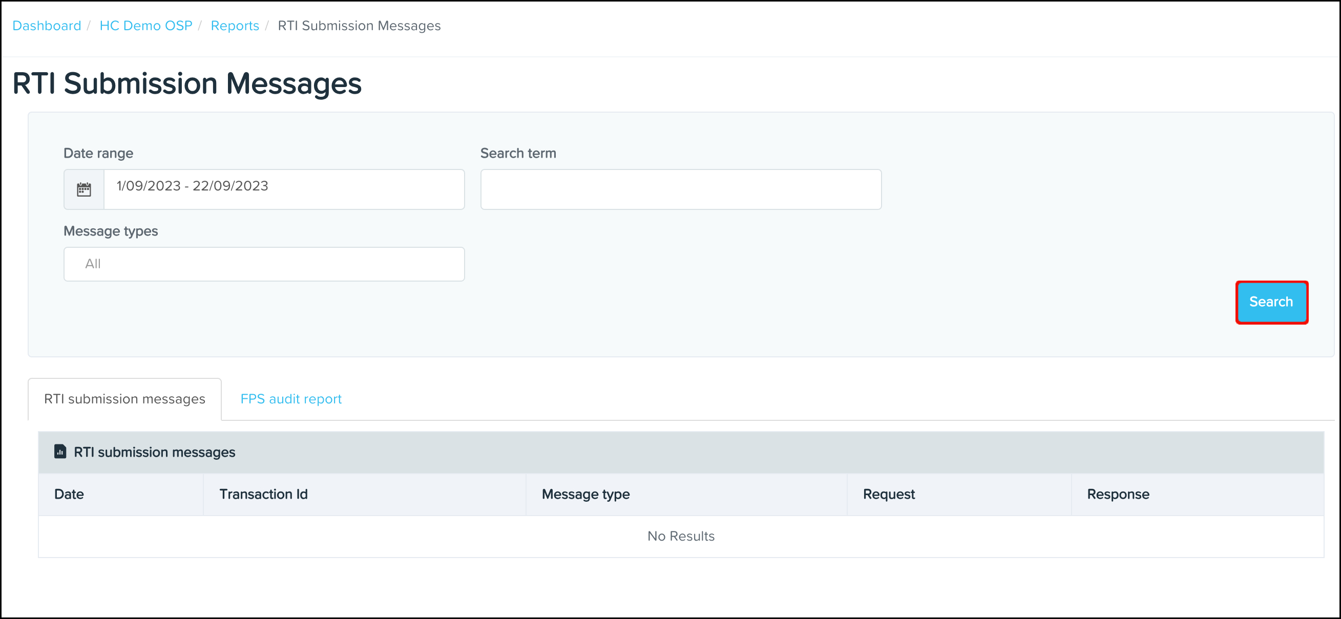 RTI Submission Messages and FPS Audit Report – Your Payroll (UK)