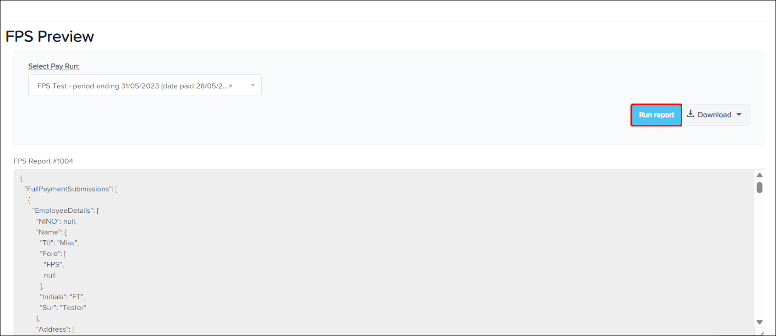 RTI Submission Messages and FPS Audit Report – Your Payroll (UK)