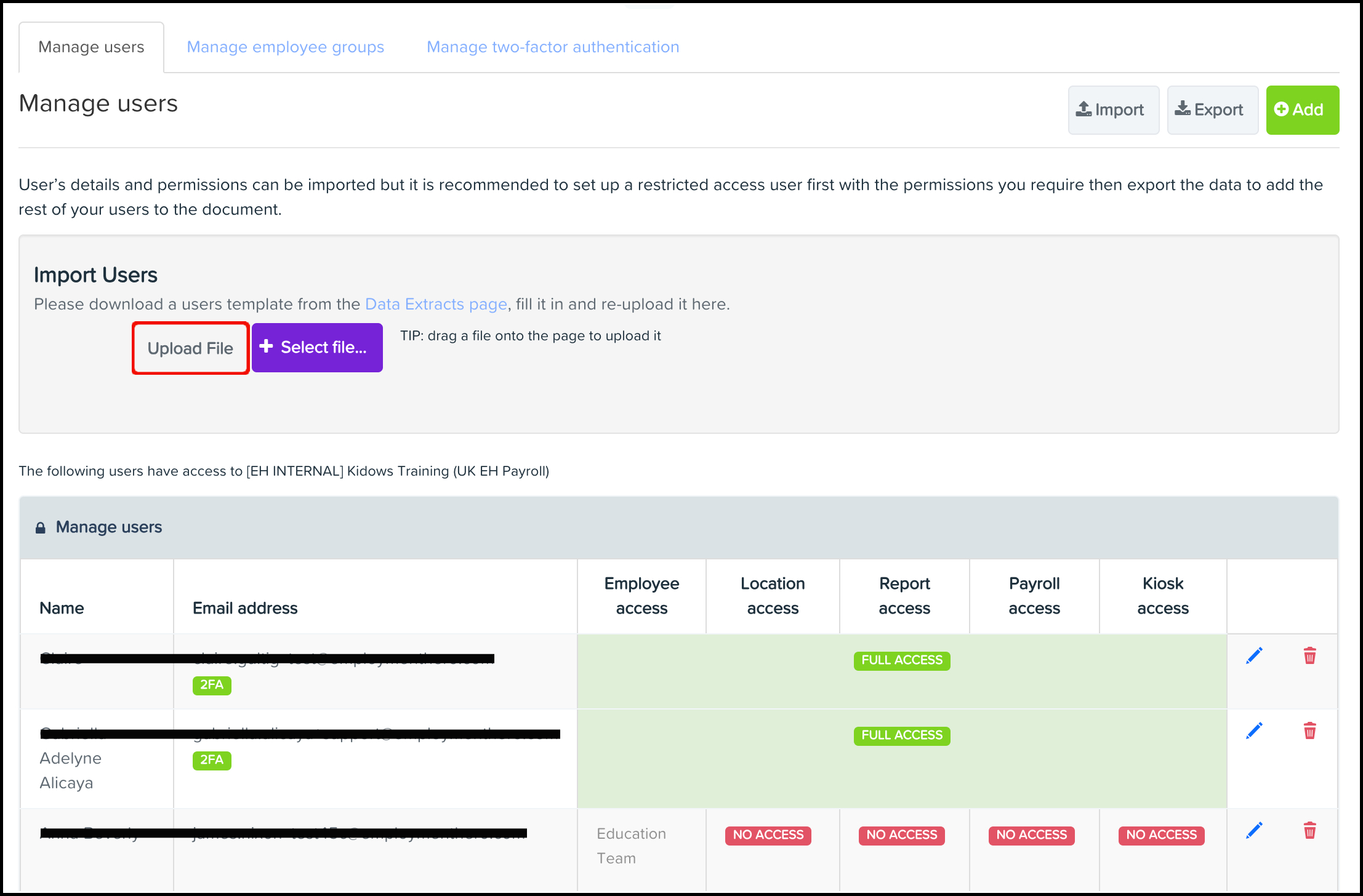 Import your managed users data – Your Payroll (AU) Import your managed users data – Your Payroll (AU)