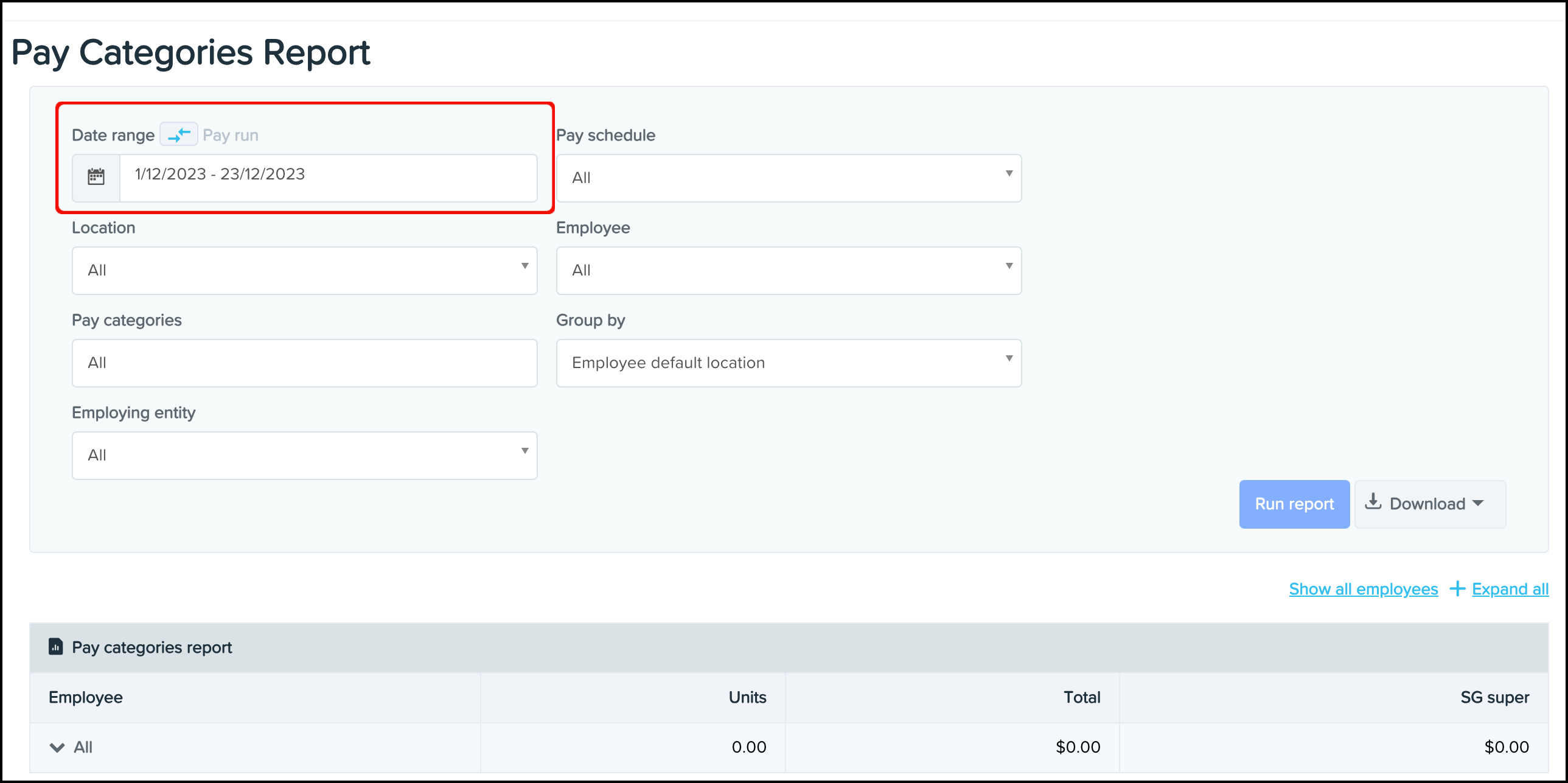 Pay Categories Report – Your Payroll (UK)